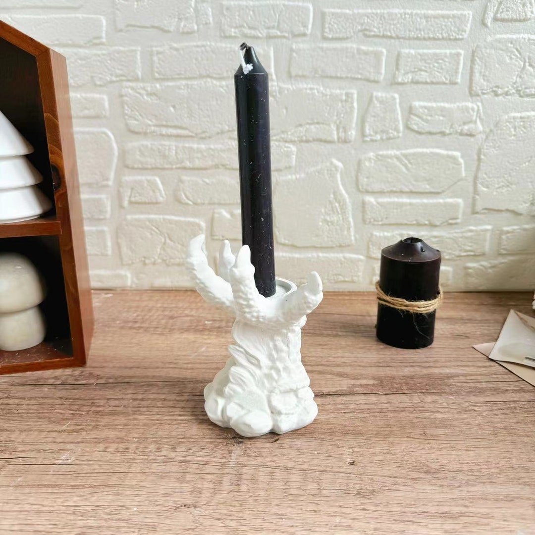 Creative Skull/ Snake/ Dragon Claw Eagle Claw Candle Holder Diy Plaster ...