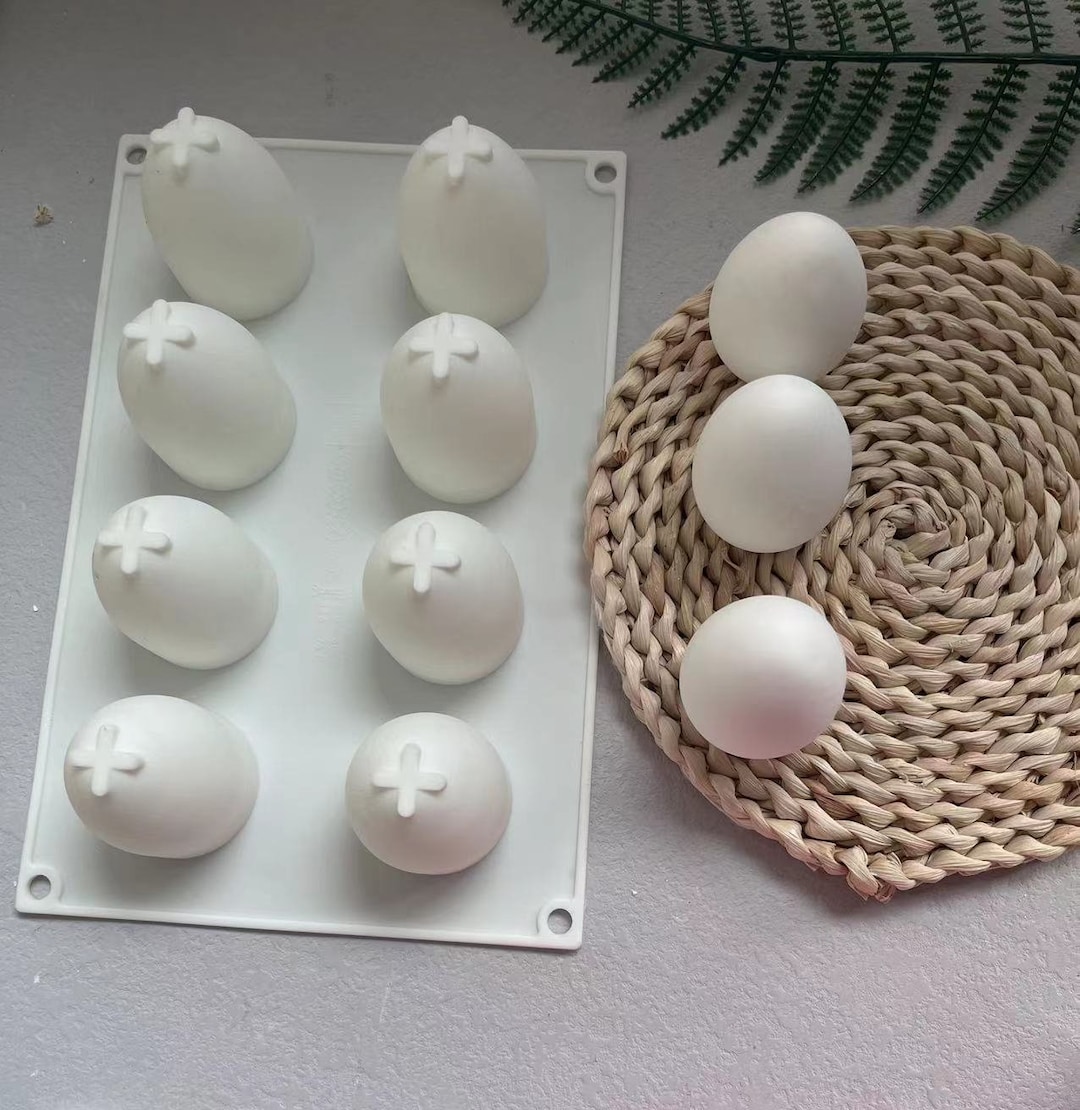 8 Grid Egg Silicone Mold Paiting Egg Mold Easter Egg Mold Beauty Mold ...