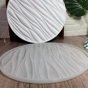 Round Wave Large Tray Saucer Mold Silicone Mold Plaster Mold Resin Mold ...