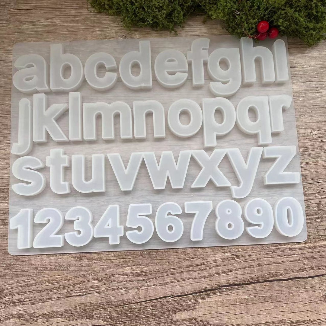 Lowercase Letter Silicone Mold: 26 Alphabet, Number Candy Chocolate ...