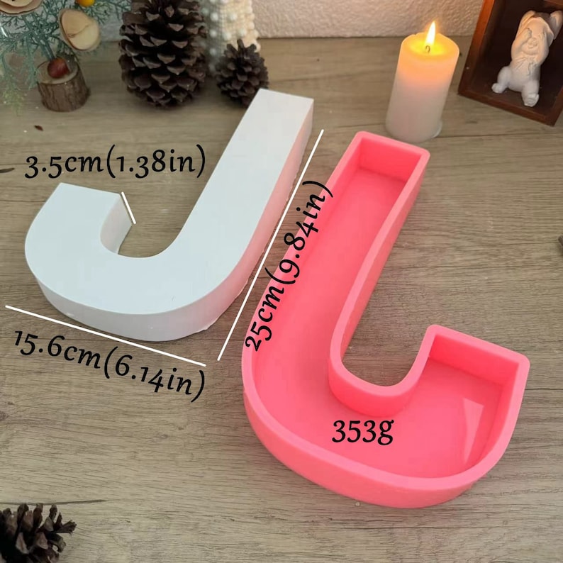 10-inch Letter Resin Mold: Alphabet for Party Decor, Concrete, Plaster ...