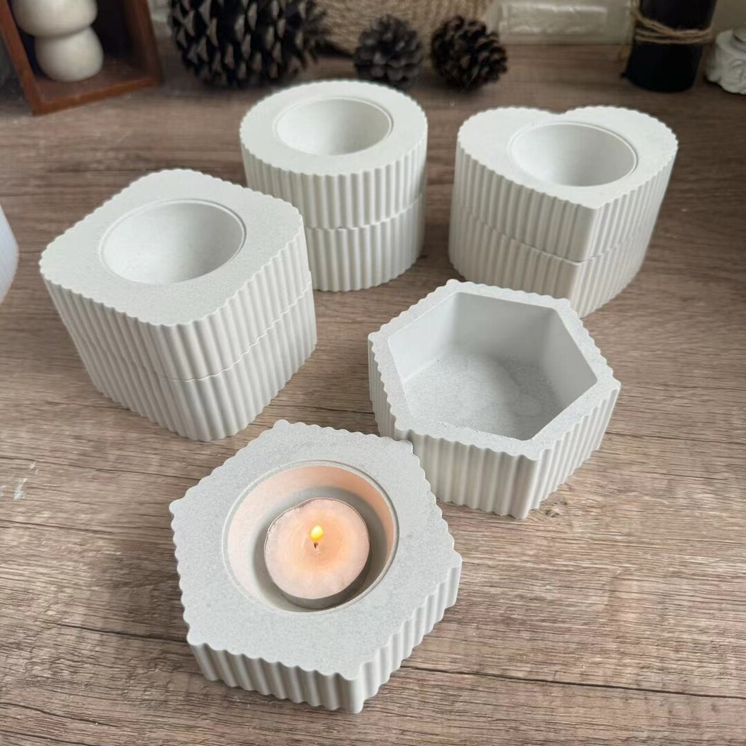 Striped Aromatherapy Stove Storage Box Mold Diy Gypsum Cement Square ...