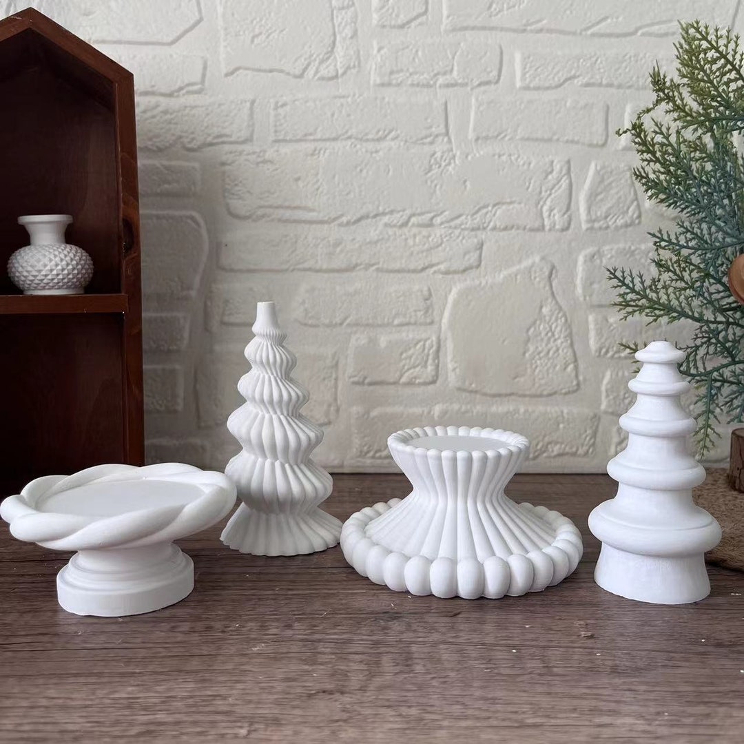 Folding Christmas Tree Mold Chrismas Ornament Candle Mold Resin Mold ...