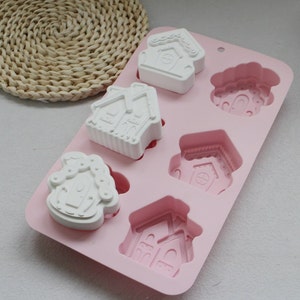 Cute House Silicone Mold Chocolate Mold Pudding Mold Cake Mold Beauty ...