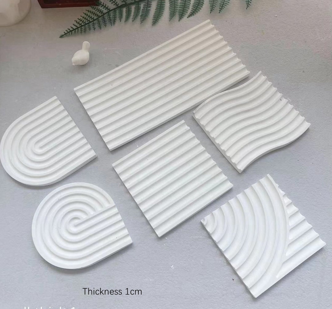 Striped Rectangle Tray Wave Tray Arc Tray Mold Trinket Dish Mold ...