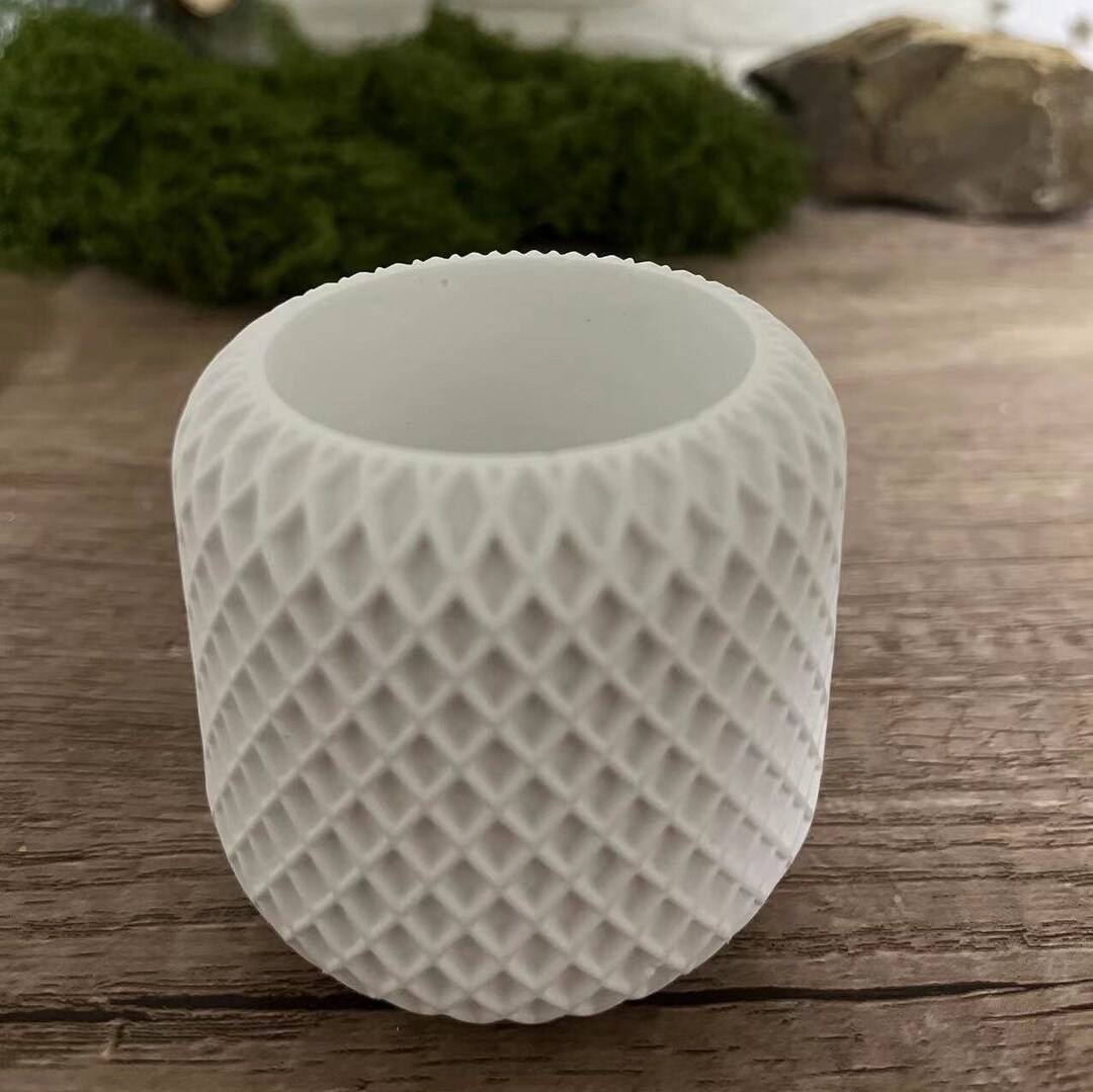 Woven Jar Mold Candle Jar Silicone Mold Plaster Mold Resin Mold ...