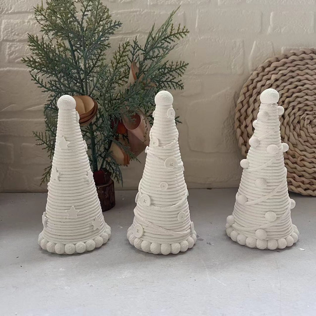 Christmas Tree Mold Chrismas Ornament Candle Mold Resin Mold Plaster ...