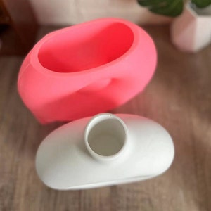 Donut Vase Silicone Mold: Circle Flower Vase, Concrete, Resin, Plaster ...