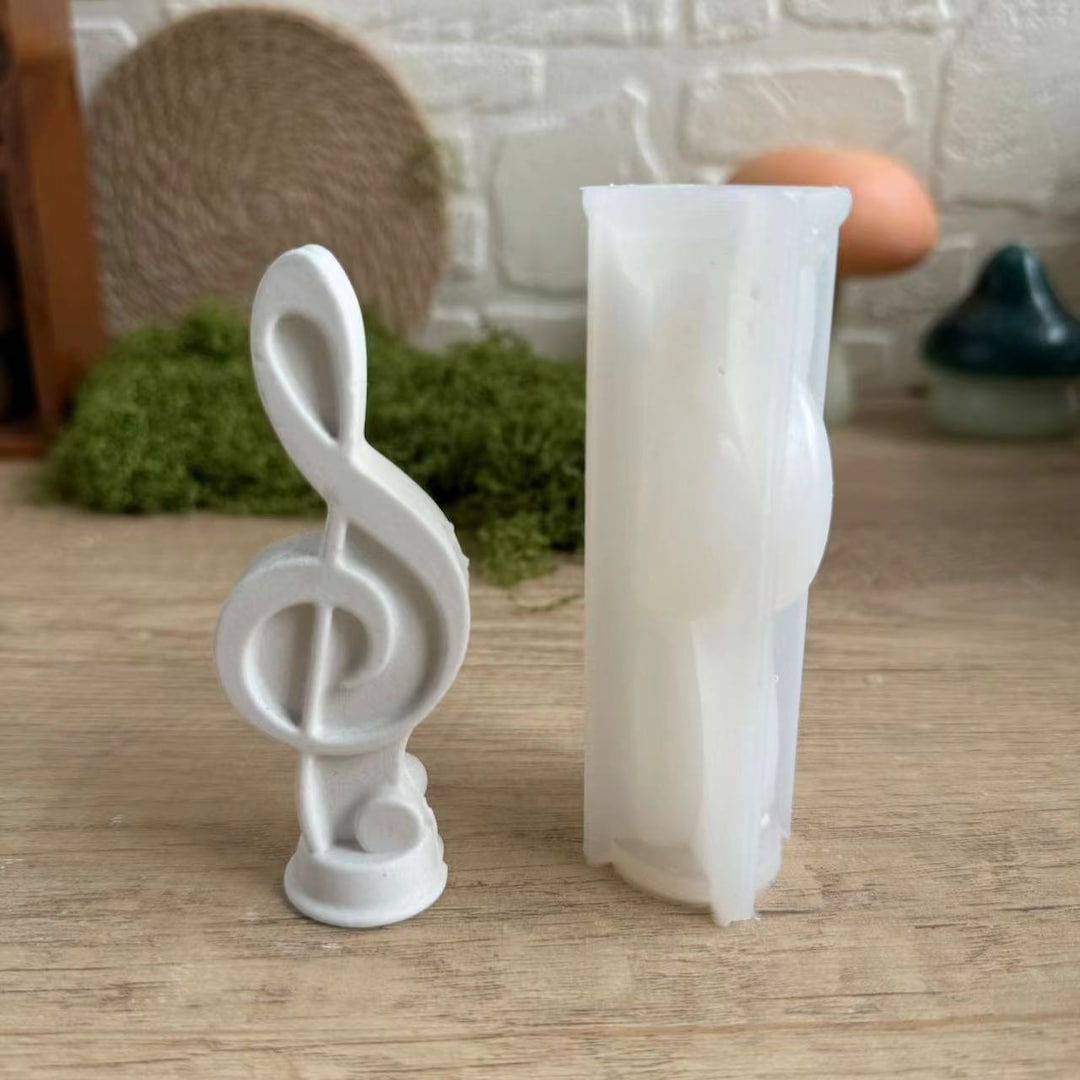 3D Music Note Silicone Mold: Candle, Aroma, Plaster, Concrete - Etsy
