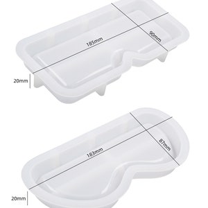 2pcs Silicone Mold Eyeglasses Tray Mold Storage Tray Mold Beauty Mold ...
