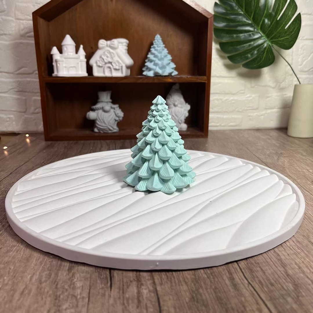 Round Wave Large Tray Saucer Mold Silicone Mold Plaster Mold Resin Mold ...