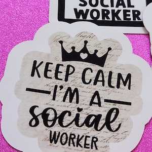 Social Worker Gift, Social Worker Stickers, Therapist Stickers, MSW ...