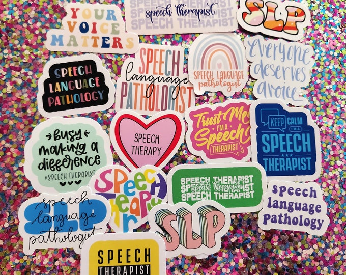 Ombre SLP Scope of Practice Circle Cute Sticker Speech Therapy SLP ...