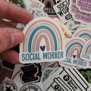 Social Worker Sticker Set, Helping Profession, Therapist, Gifts for Her ...