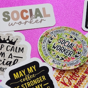 Social Worker Gift, Social Worker Stickers, Therapist Stickers, MSW ...