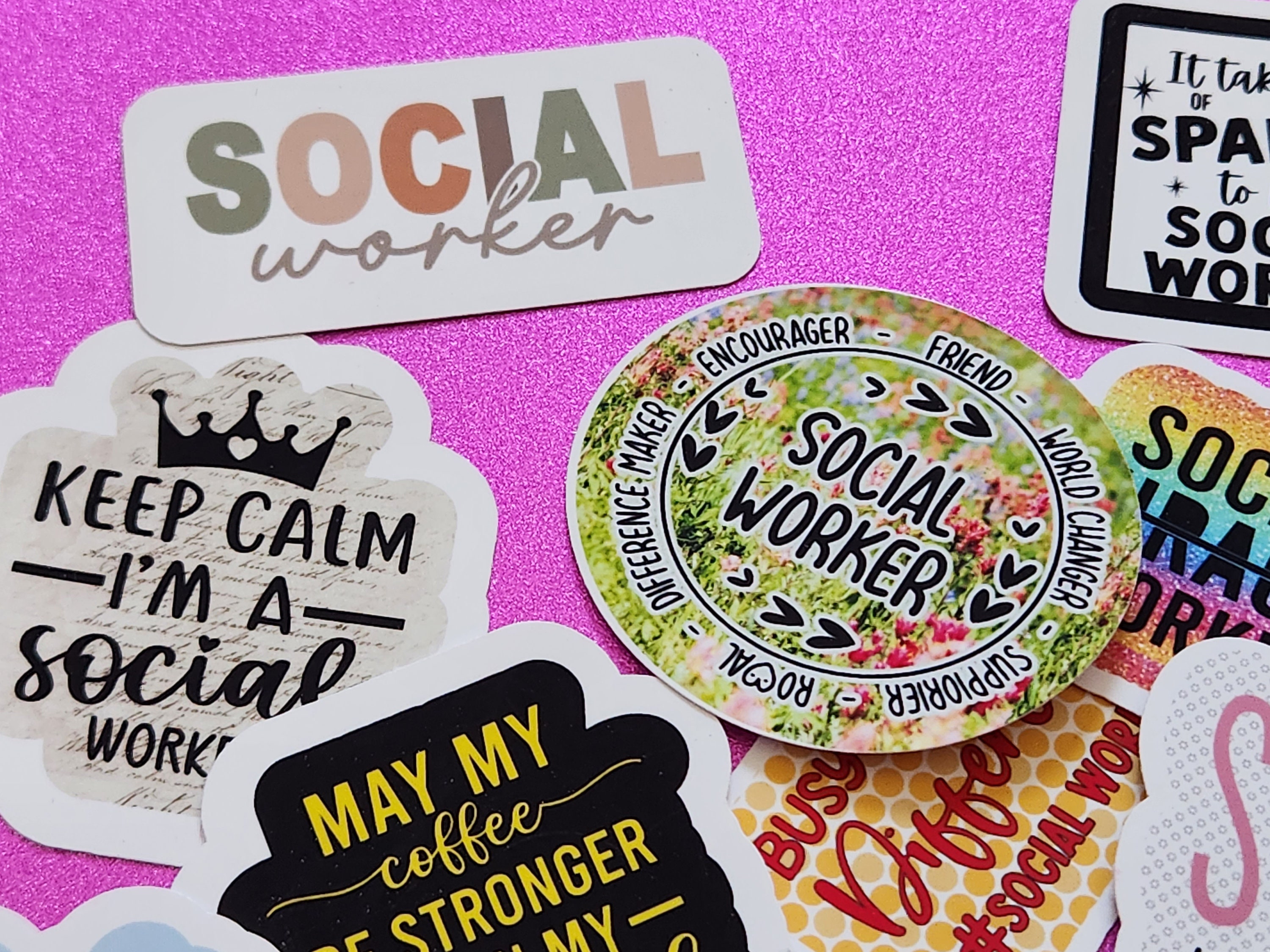 Social Worker Gift, Social Worker Stickers, Therapist Stickers, MSW ...
