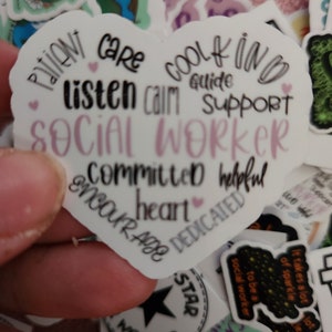 Social Worker Sticker Set | MSW LCSW BSW Gift |social Work Appreciation ...