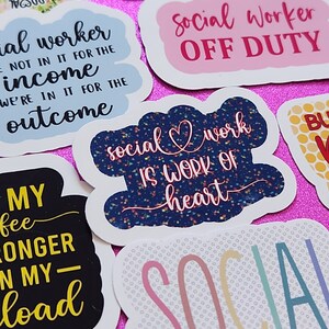 Social Worker Gift, Social Worker Stickers, Therapist Stickers, MSW ...