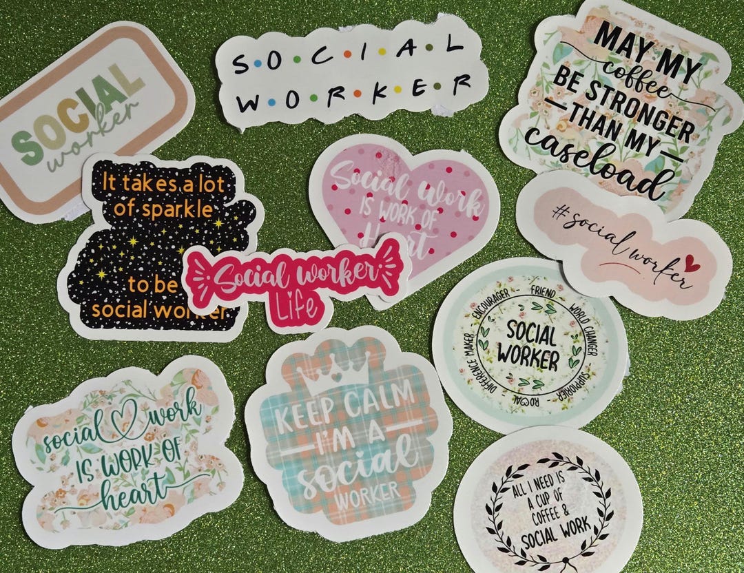 Social Worker Sticker Set - Etsy