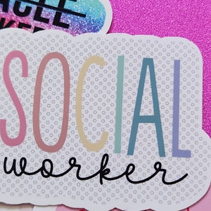 Social Worker Gift, Social Worker Stickers, Therapist Stickers, MSW ...
