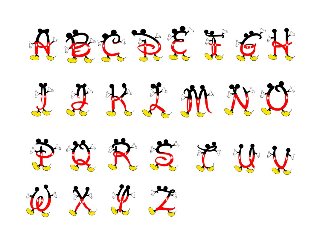 Maus Alphabet SVG, Maus Schriftart SVG, Buchstaben SVG, Geschenk Svg ...