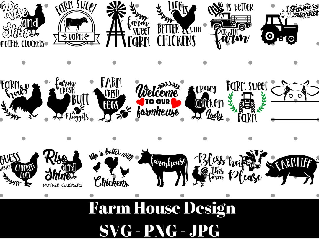 Farm SVG Bundle, Farmhouse Quotes SVG Bundle, Farm Quotes Svg, Home ...