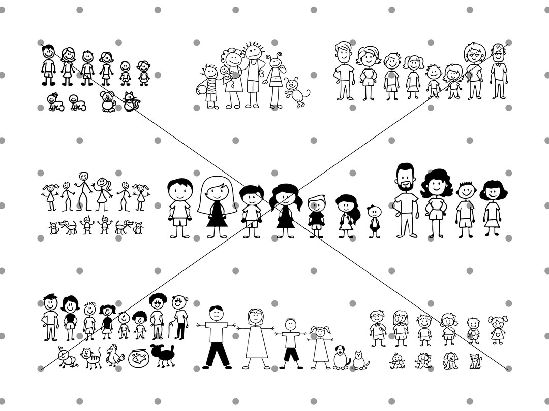 Stick Family SVG Bundle Stick Family Cut Files Huge Pack of Stick ...