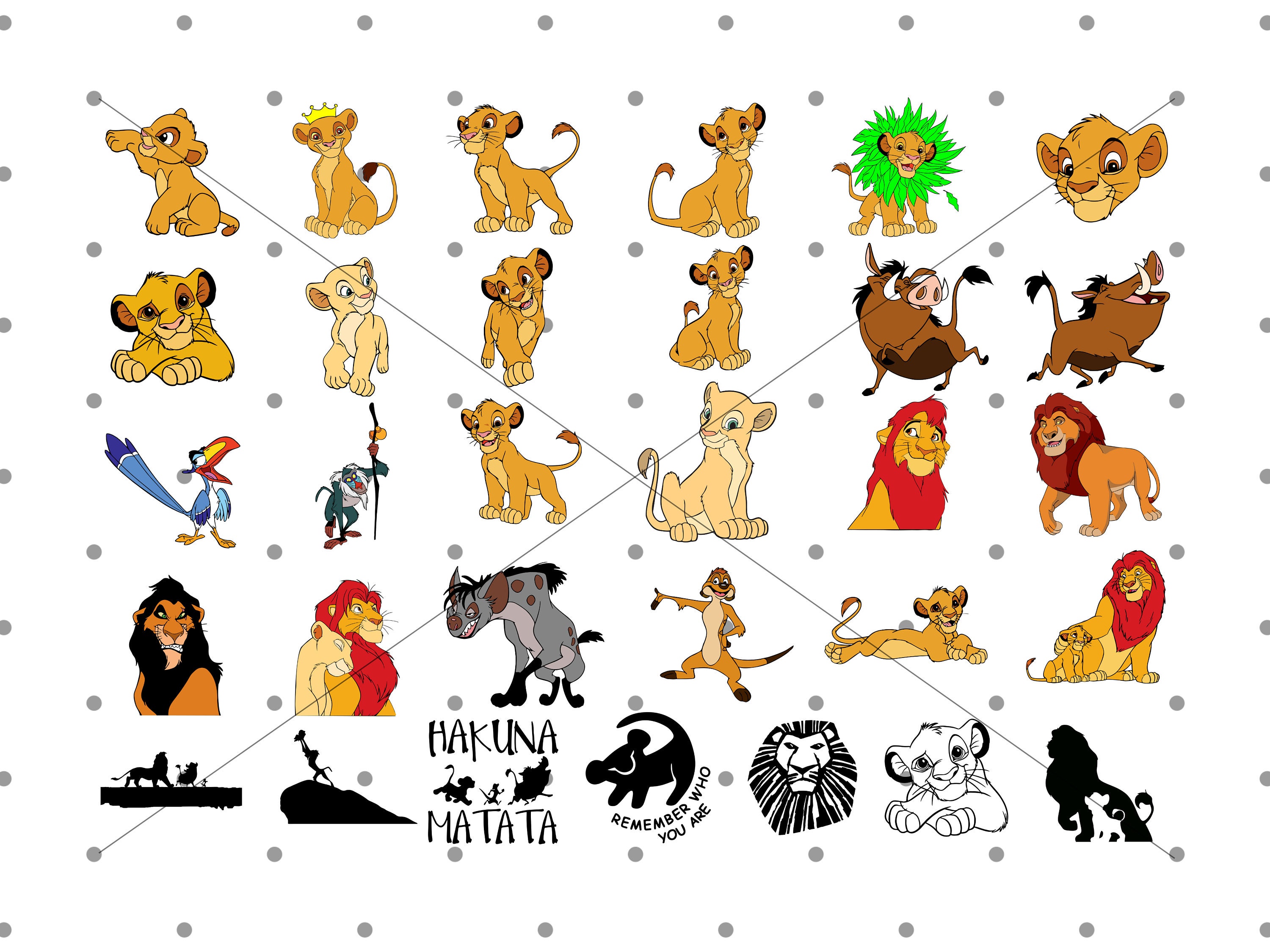 Lion King SVG Bundle Simba svg Lion King svg Lion King PNG - Etsy México