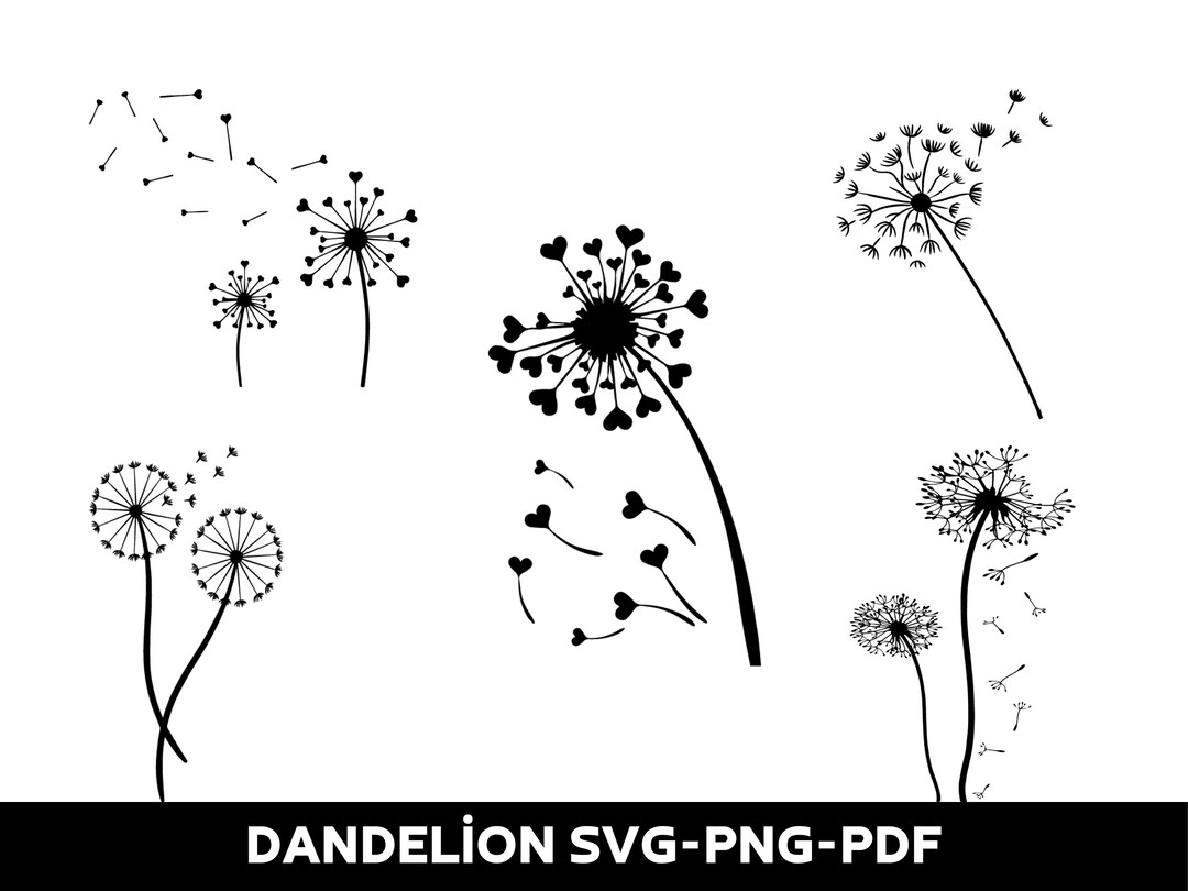 Dandelion Svg Bundle, Dandelion Svg, Cut Files for Cricut, Silhouette ...