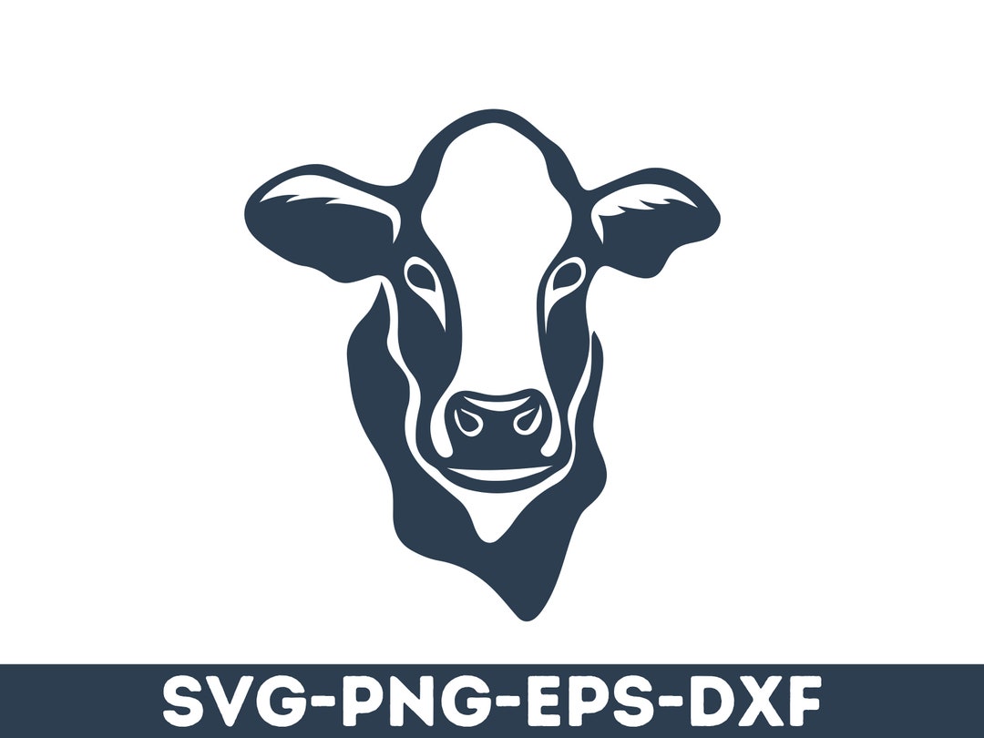 Cara de vaca SVG, imágenes prediseñadas de vaca, svg de vaca, cabeza de ...