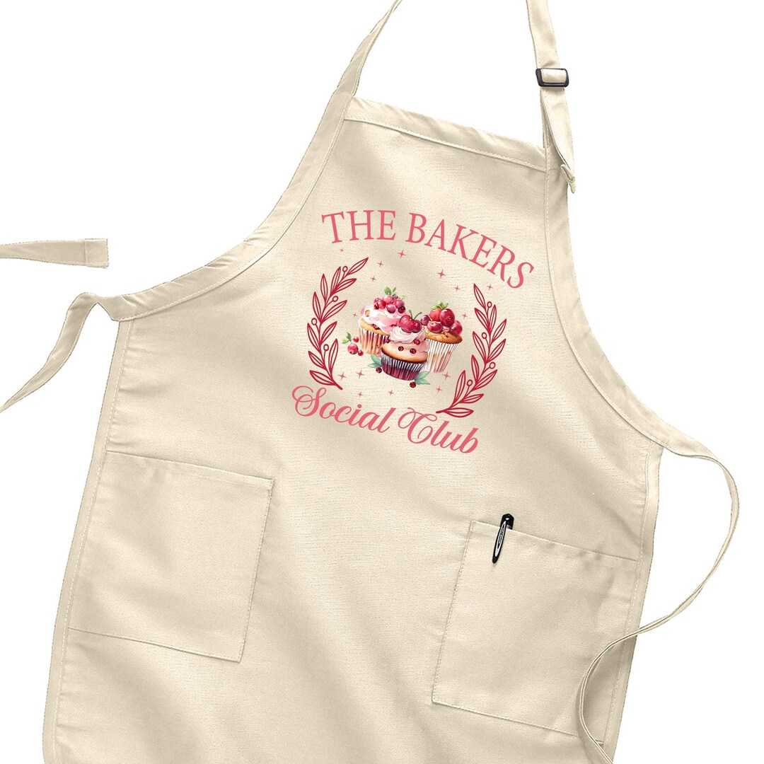 The Bakers Social Club Apron, Baking Lover Squad Apron, Christmas Gift ...