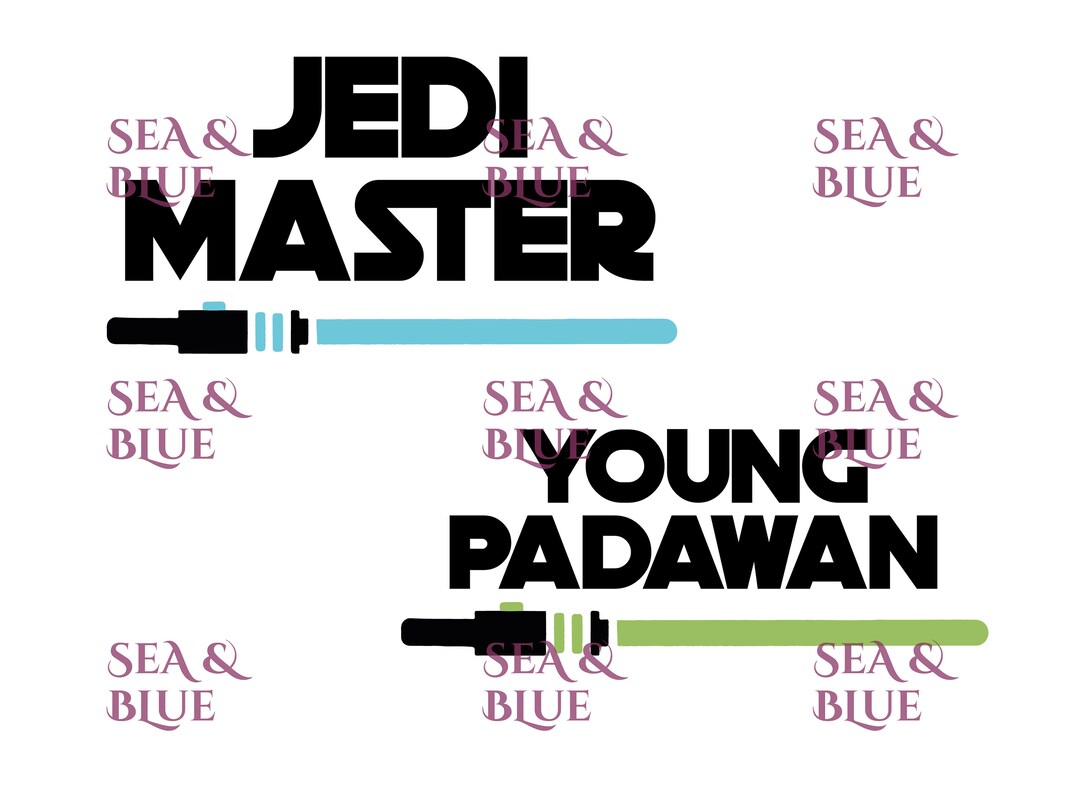 Jedi Master Young Padawan SVG primer regalo del día del - Etsy España