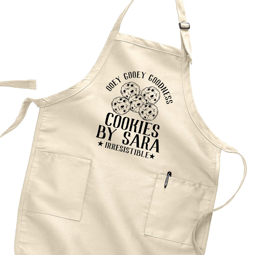 Personalized Cookie Baking Apron for Men Women Teens Kids, Cute Apron ...