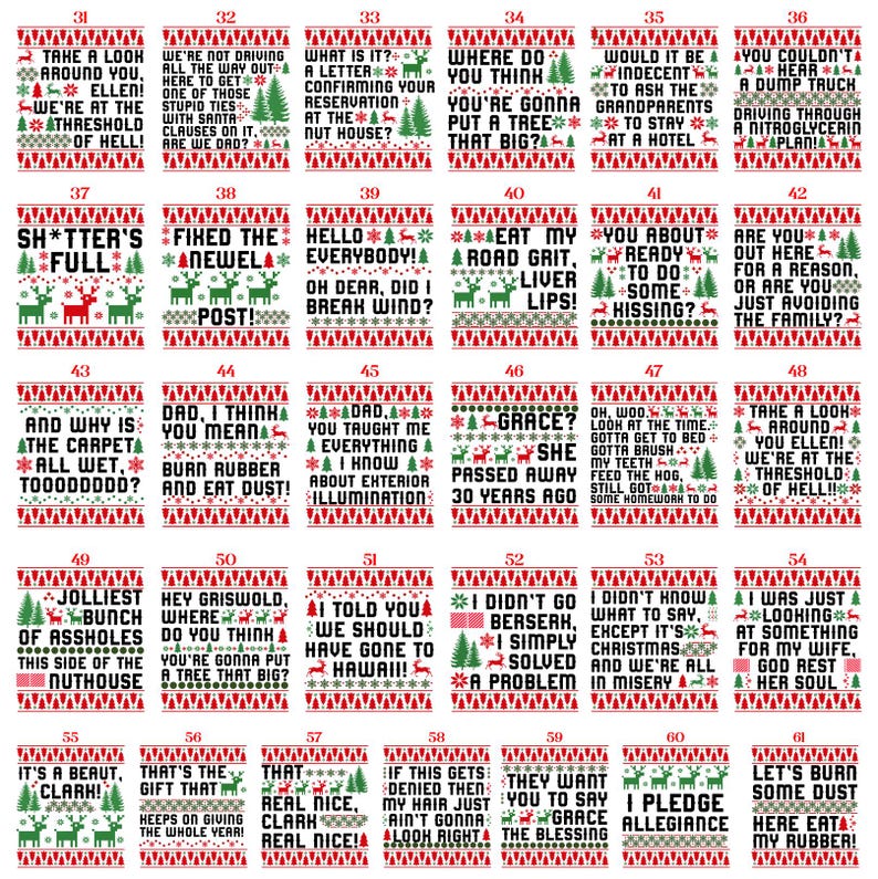 Christmas Vacation Movie Quotes Shirt, National Lampoon’s Family ...
