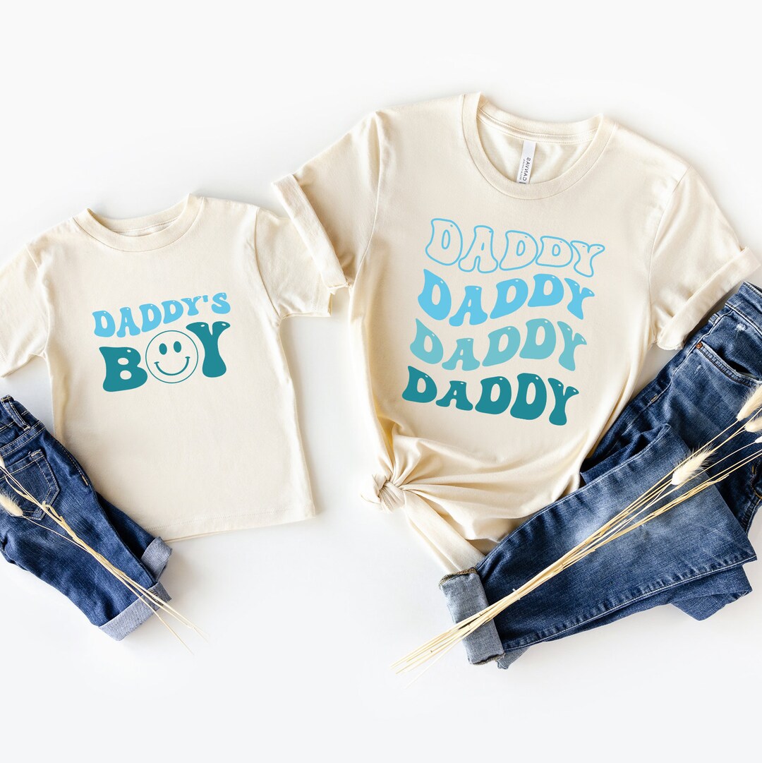 Retro Boy Daddy & Daddy's Boy Shirt, Father and Son T-shirts, Daddy and ...