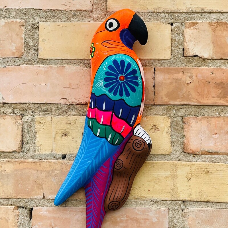 Hand Painted Parrot - Etsy