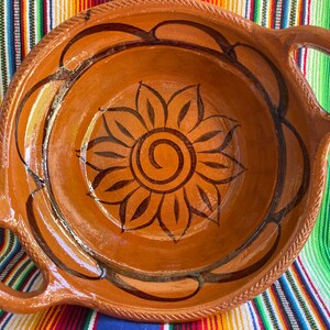 8 Qt Mexican Clay Cooking Pot / Handmade Hand Painted Terra-cotta Dish ...