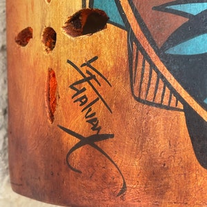 Beautiful Hand Painted Kokopelli Sconce / Luminary . Luis Enrique ...