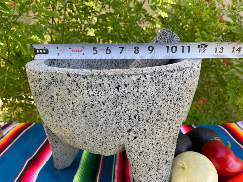 Extra Large 12 in Molcajete Hecho En México!!100% Volcanic Rock. Mortar ...