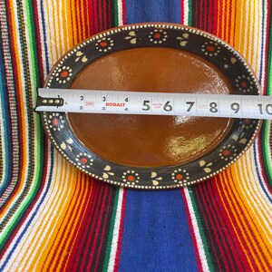10 in or 11in Mexican Hand Painted huarache Dinner Barro Plates Blue ...