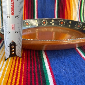 10 in or 11in Mexican Hand Painted huarache Dinner Barro Plates Blue ...