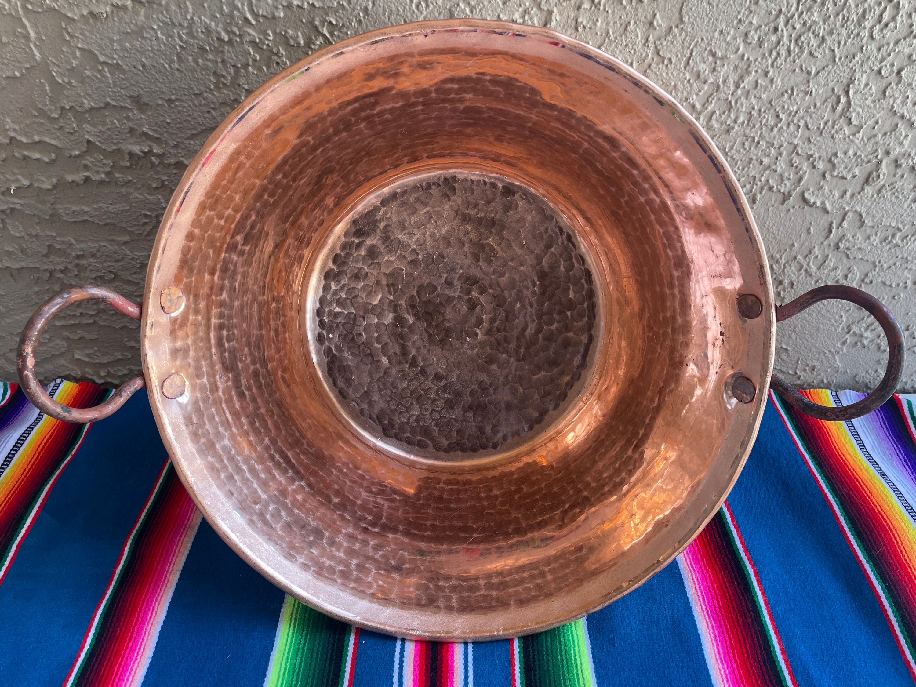 Large 14 in Authentic Mexican Made Hammered Copper Jam Pot. Cazo ...