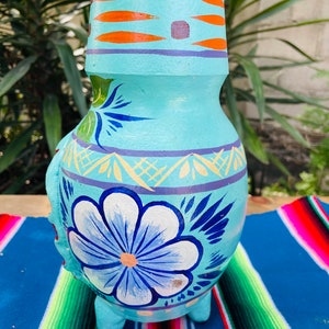 Hand Painted Clay Chiminea Incense Burner, Hand Made Barro Chiminea ...