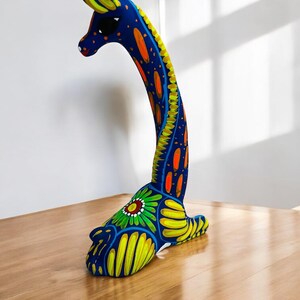 Giraffe Figurine Mexican Folk Art Hand Painted Matte Giraffe. Colorful ...