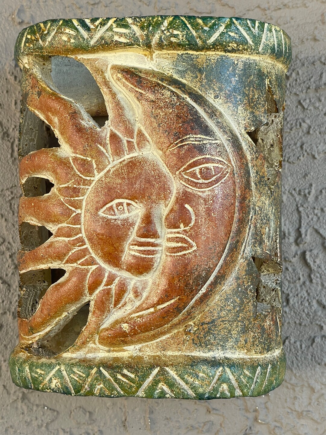 Large Mexican Handmade Barro Luminaria / Clay Sconce Indoor or Outdoor ...