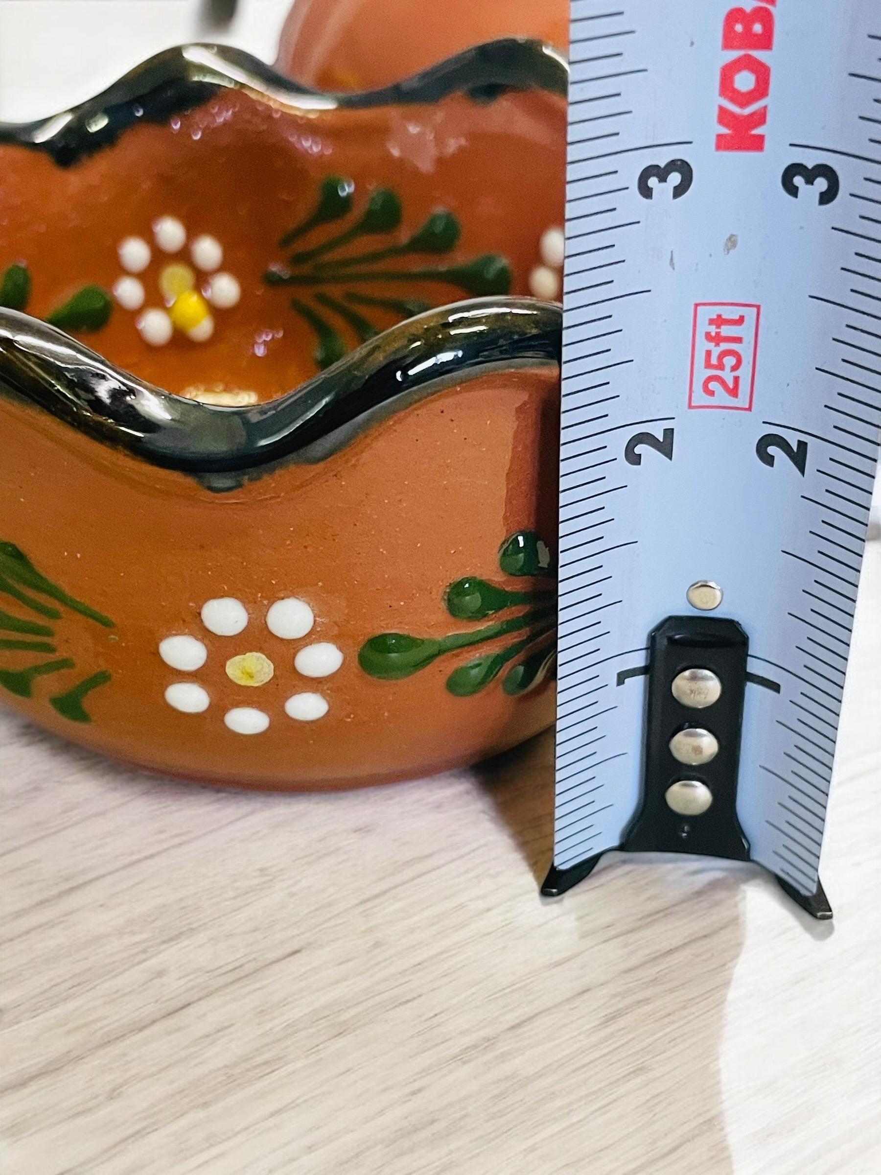 Set of Large Talavera Salsa Bowls. Mexican Handmade Red Clay Salsa ...