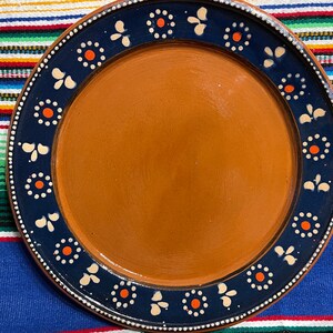 Large, Set of 4, 12.5 in Mexican Barro Charger Plates/ Rustic Dinner ...