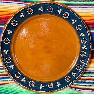 Set of 4, 14 in Large Mexican Barro Hand Painted Charger Plates ...