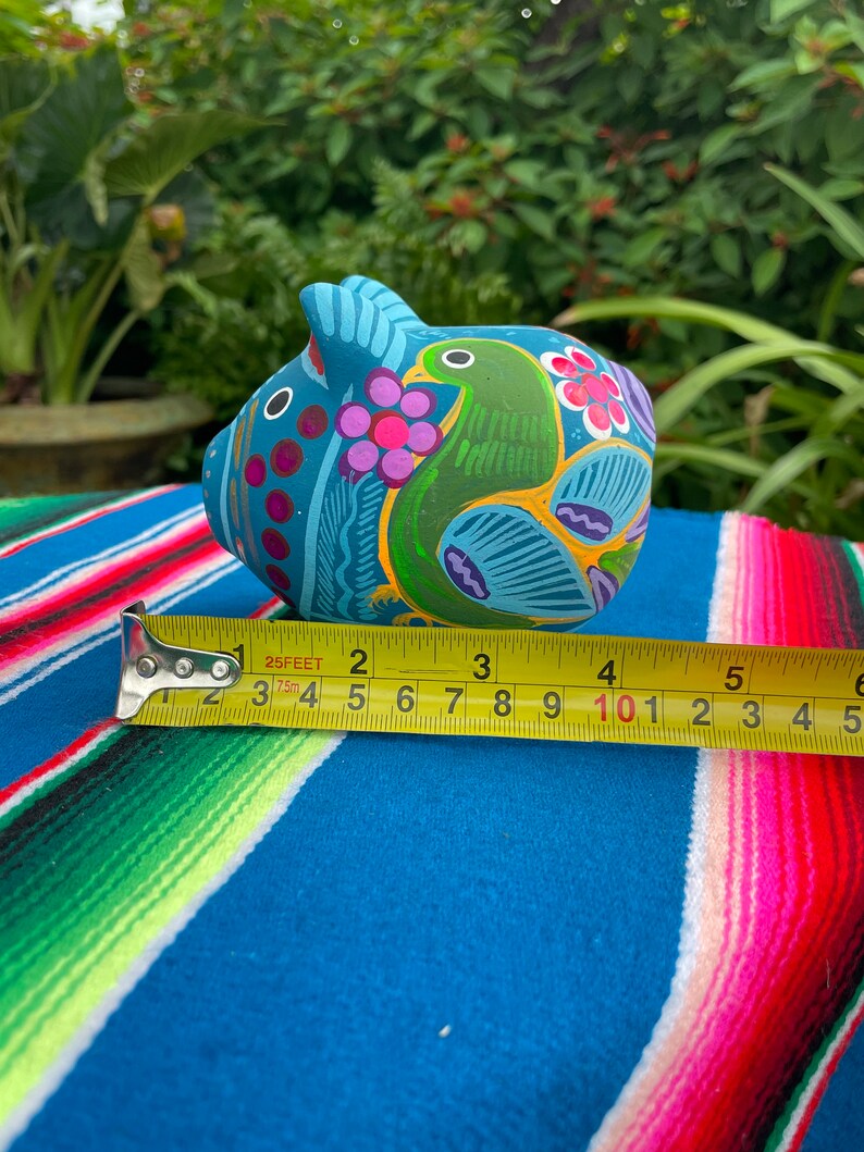 Piggy Bank Hand Painted – Mexican Folk Art Clay Money Bank Colorful ...
