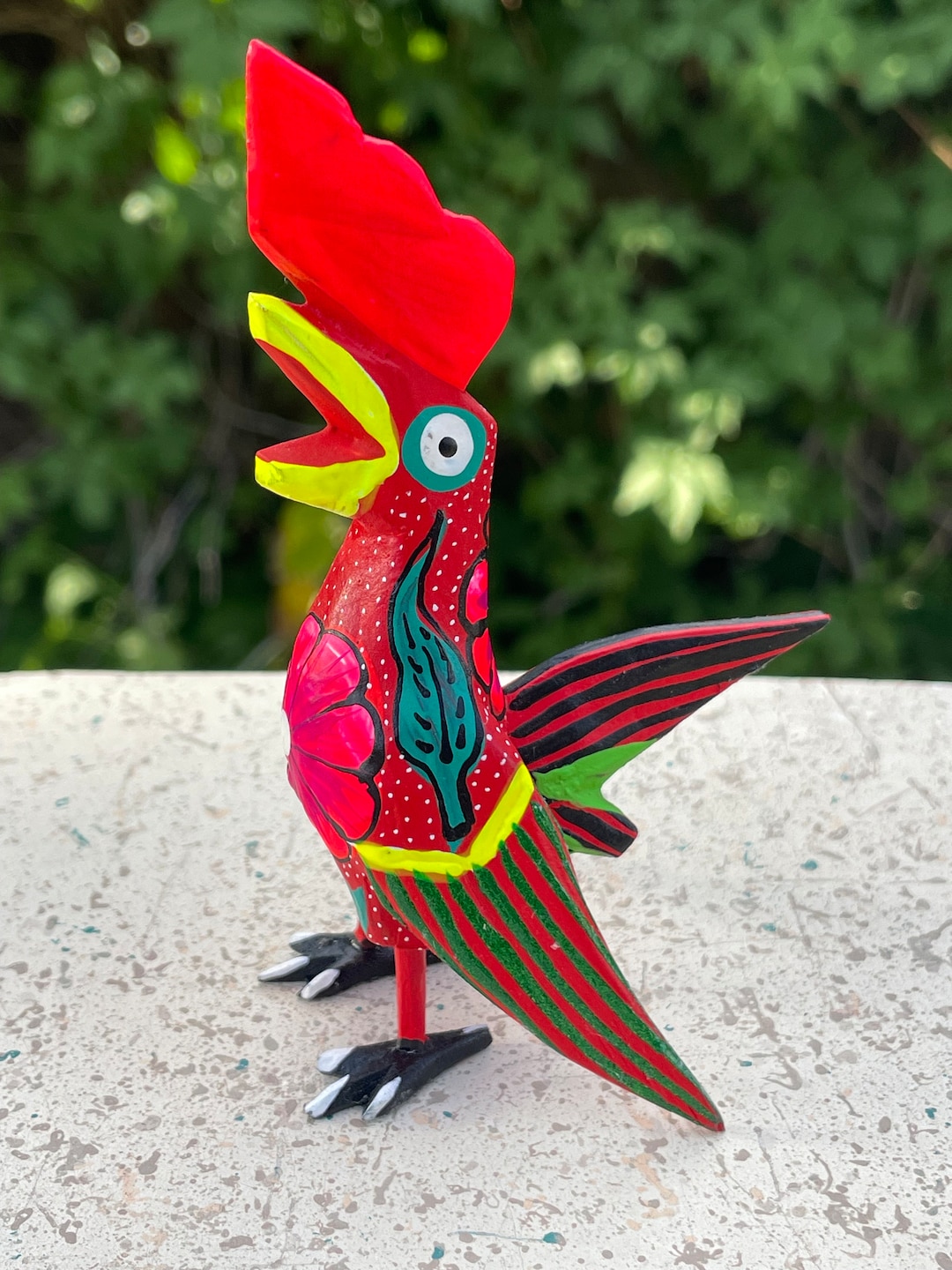 Delicate Rooster Alebrije, Oaxaca Folk Art, Wood Sculpture, Carved ...